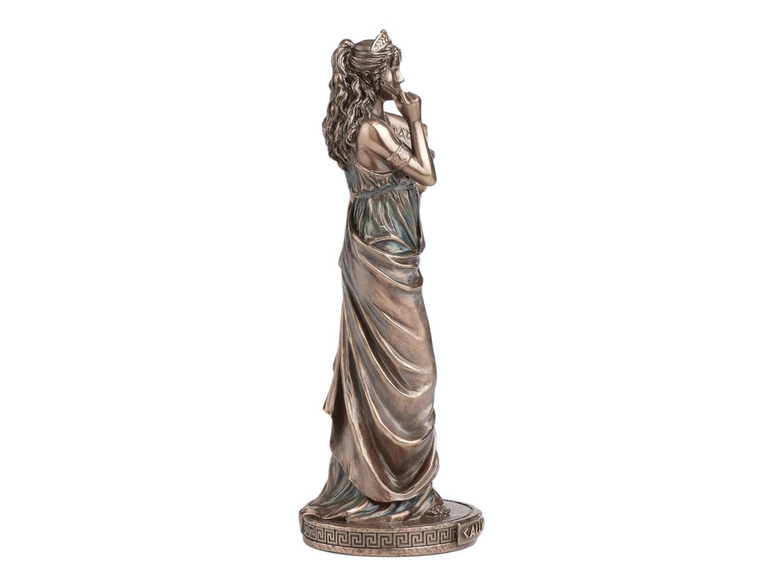 Calliope the Greek Muse of Epics Cold Cast Bronze & Resin Statue ...