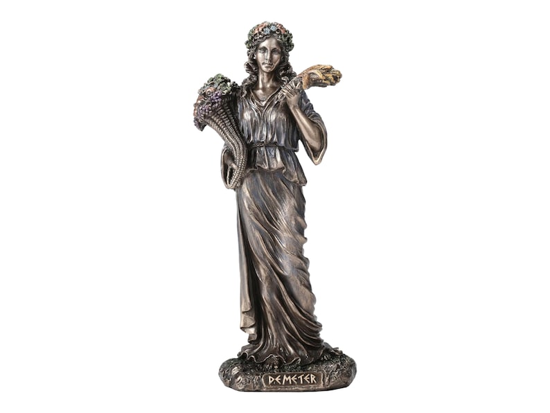 Demeter Greek Goddess of the Harvest Cast Bronze & Resin Statue ...