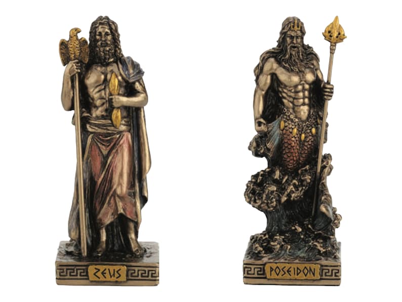 Set 12 Twelve Greek Roman Olympian Gods Pantheon Cold Cast Bronze ...