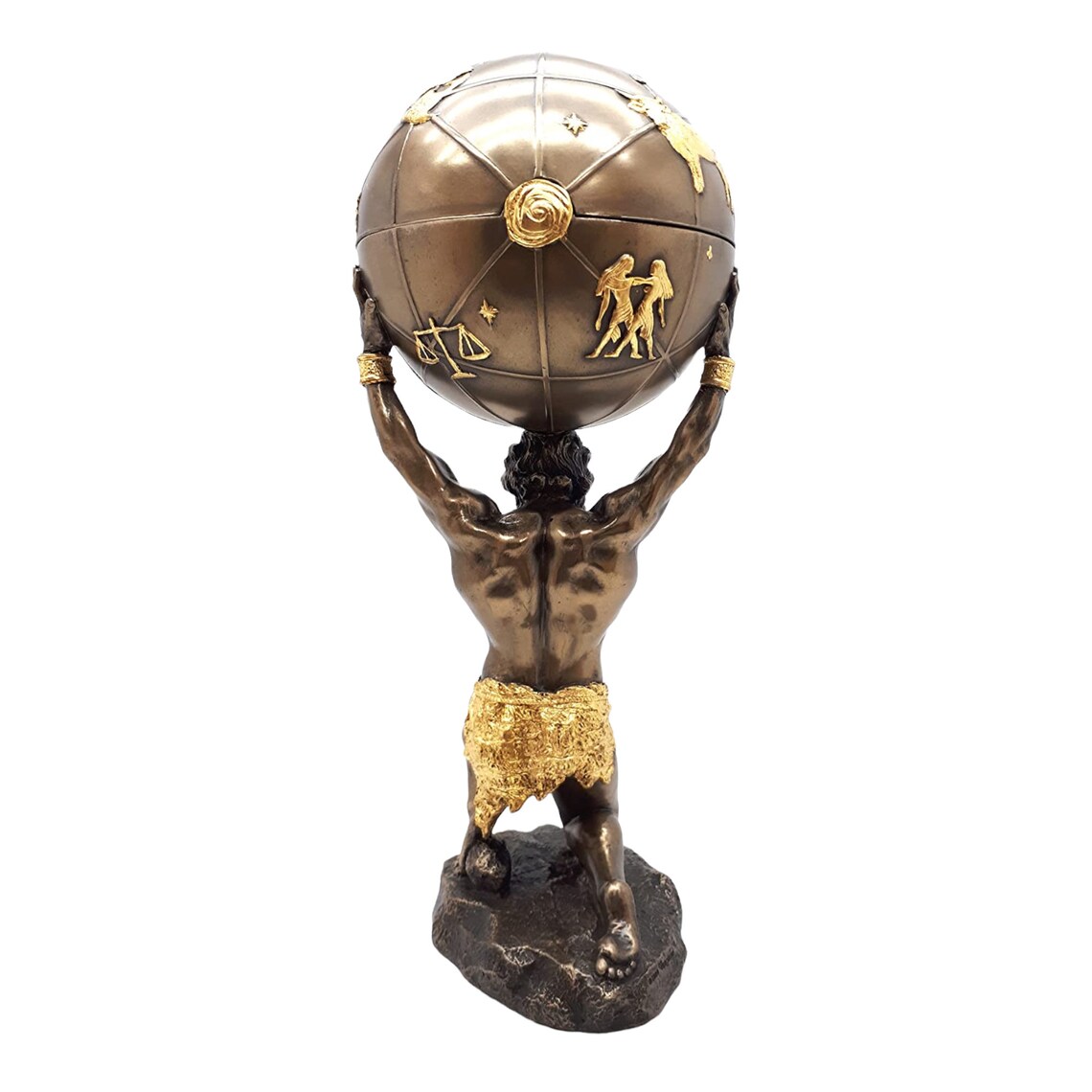 Atlas Titan Statue | Cold Cast Bronze Greek Mythology Sculpture - Etsy