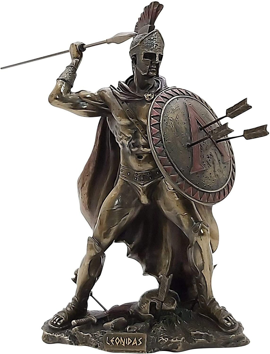 Greek Spartan King Hero Leonidas Statue Sculpture Figure Bronze Finish ...