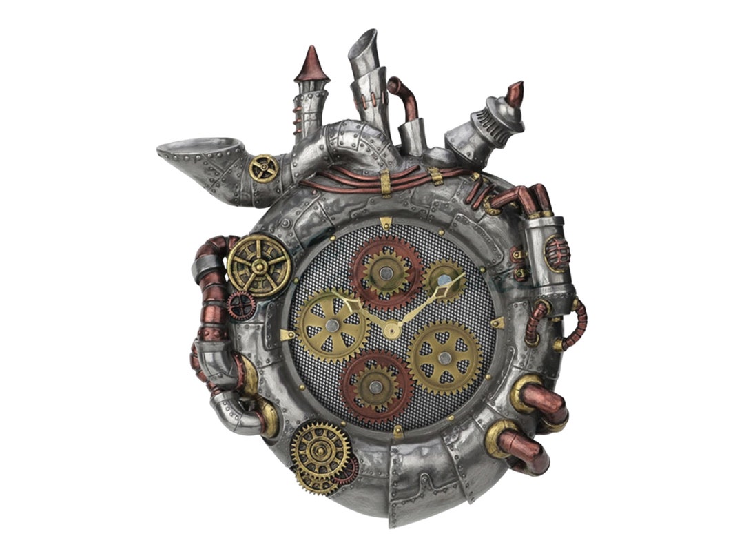 Steampunk Magnum Opus Wall Clock With Moving Gears - Etsy