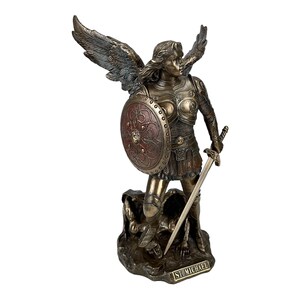 St. Michael Archangel Statue, Cold Cast Bronze Sculpture (9.05 Inch) - Etsy