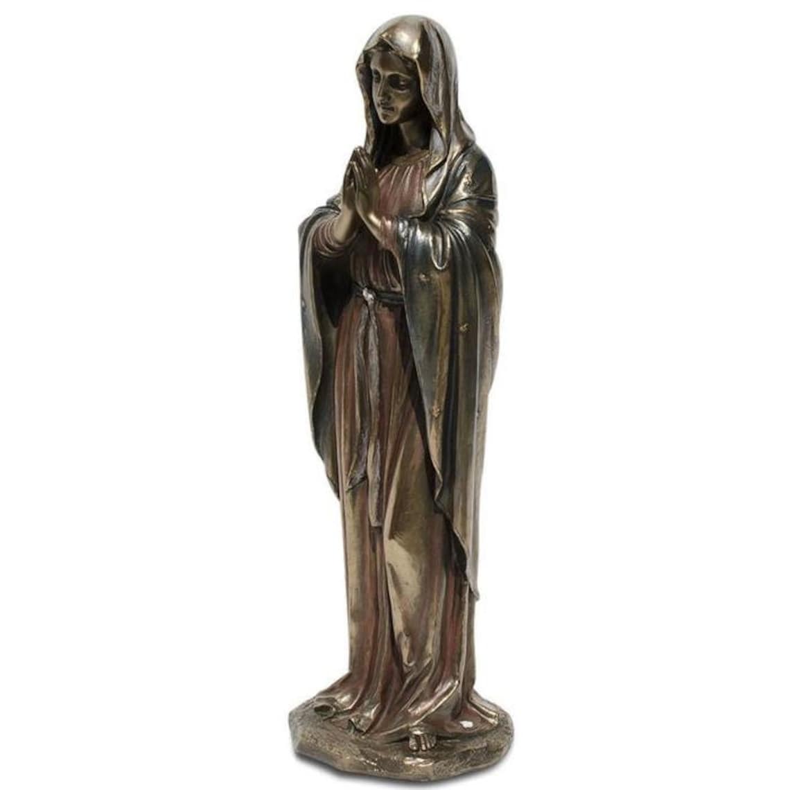Praying Virgin Mary Holy Maria Figurine Statue Figure Bronze - Etsy