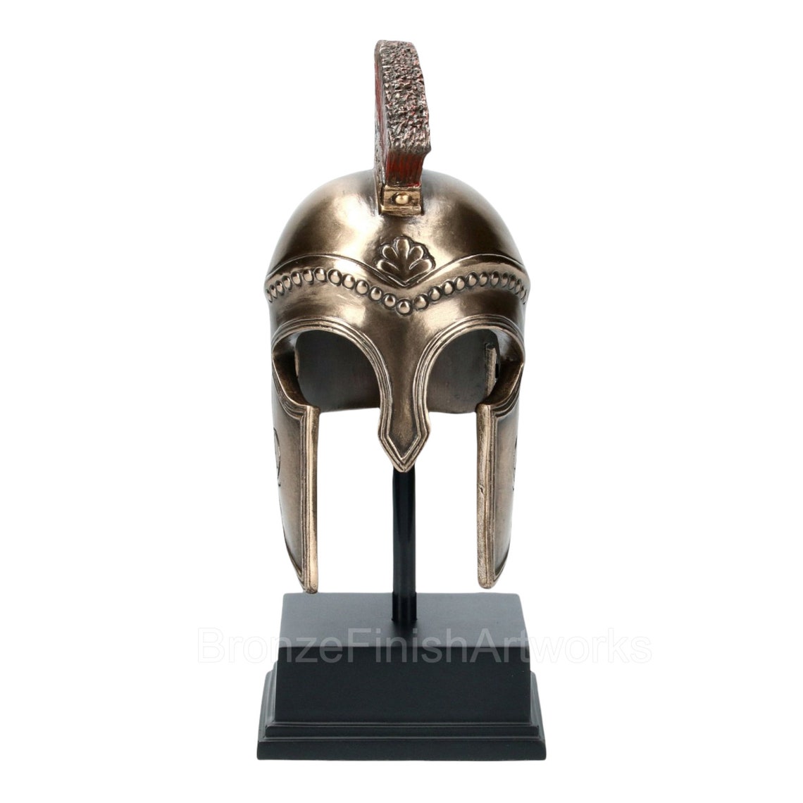 Spartan Hoplite Helmet Greek Statue Sculpture Home Décor Bronze Finish ...