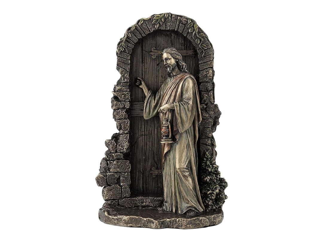 Jesus Christ Stand at the Door and Knocks Cold Cast Bronze & Resin ...