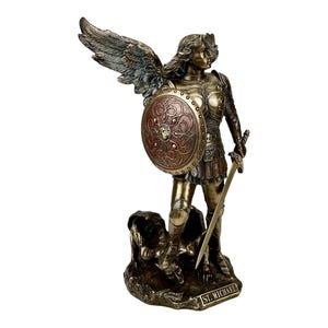 St. Michael Archangel Statue, Cold Cast Bronze Sculpture (9.05 Inch) - Etsy