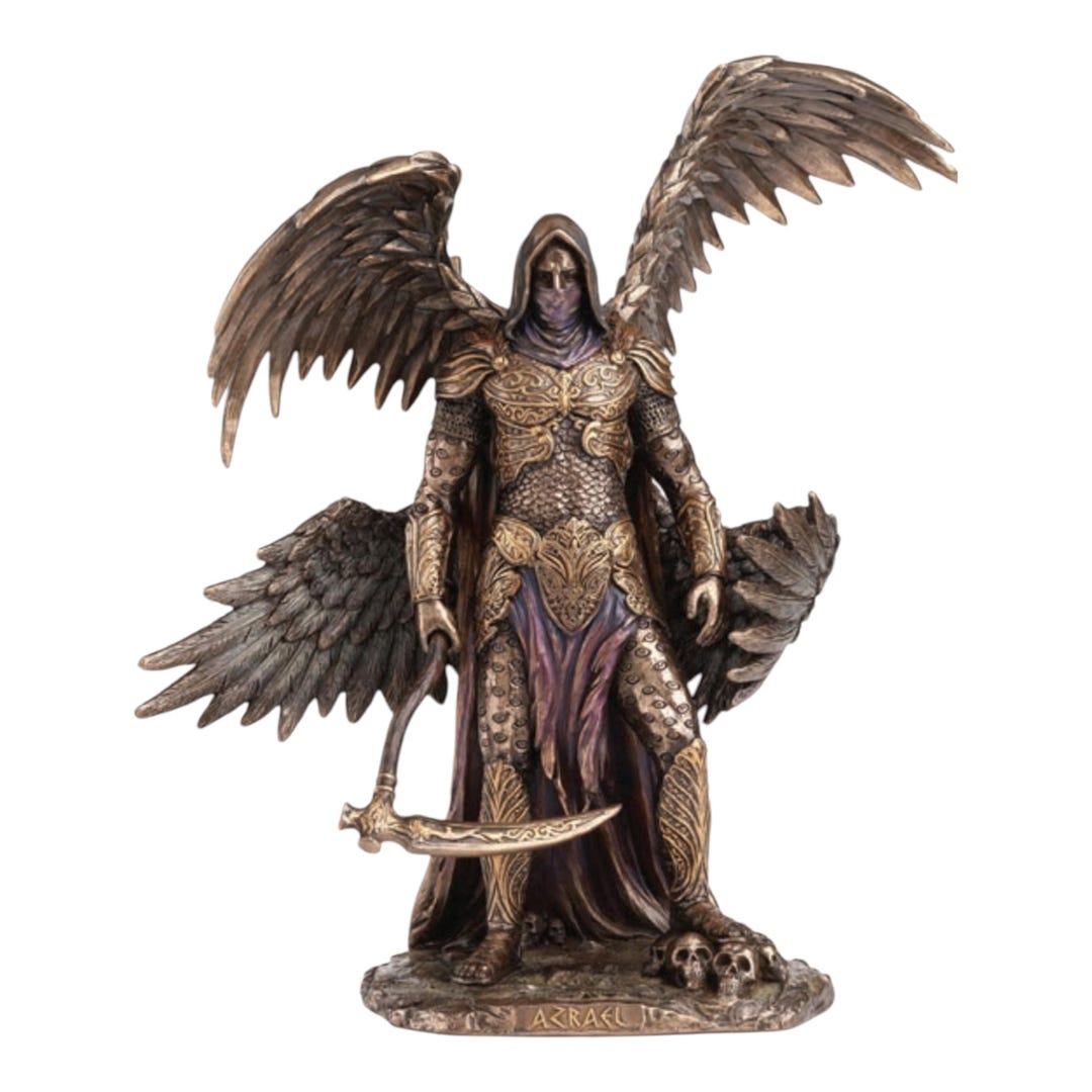 Archangel Azrael With Scythe the Angel of Death's Cold Cast Bronze ...