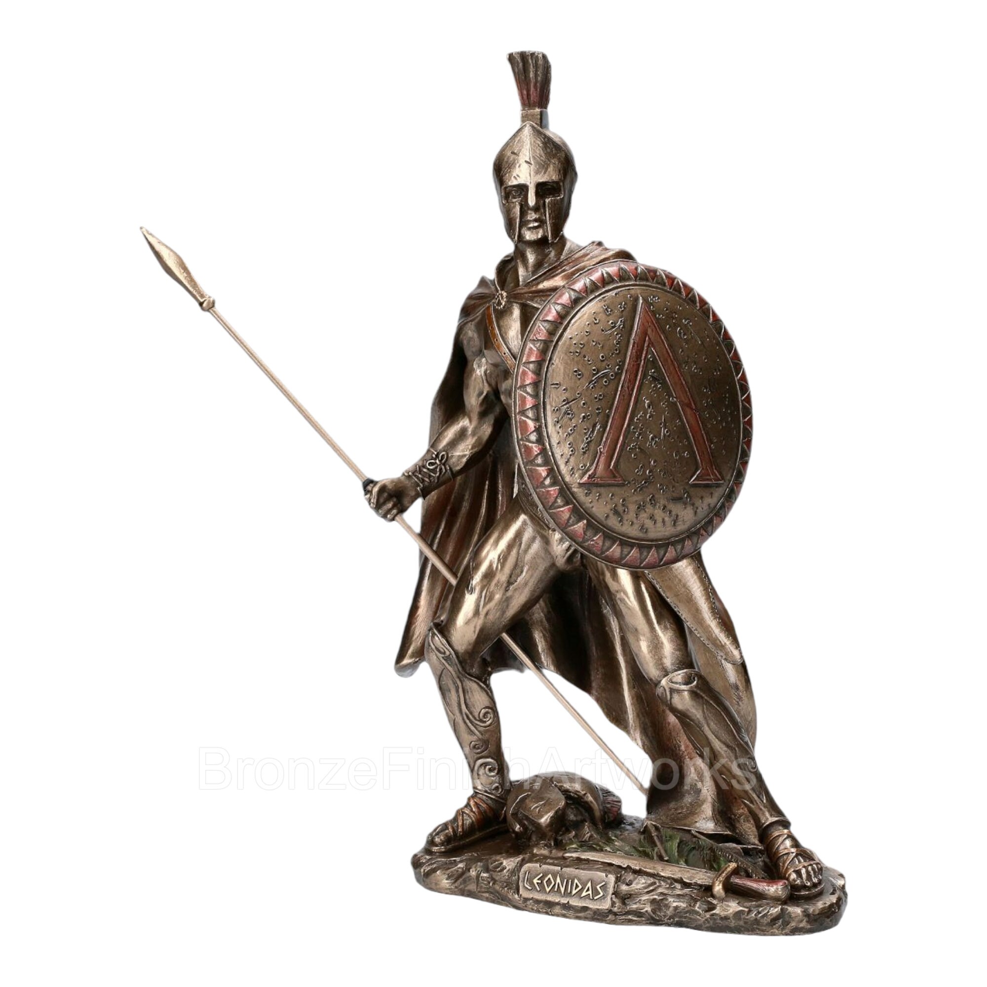 Leonidas Greek Spartan Hero King Warrior Statue Sculpture Figure Cold ...