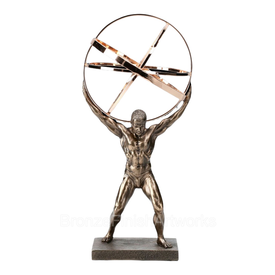Atlas Tinan Celestial Sphere Greek God Statue Sculpture Bronze Finish ...