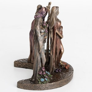 Triple Moon Goddess Maiden Mother and Crone Cold Cast Resin Bronze ...