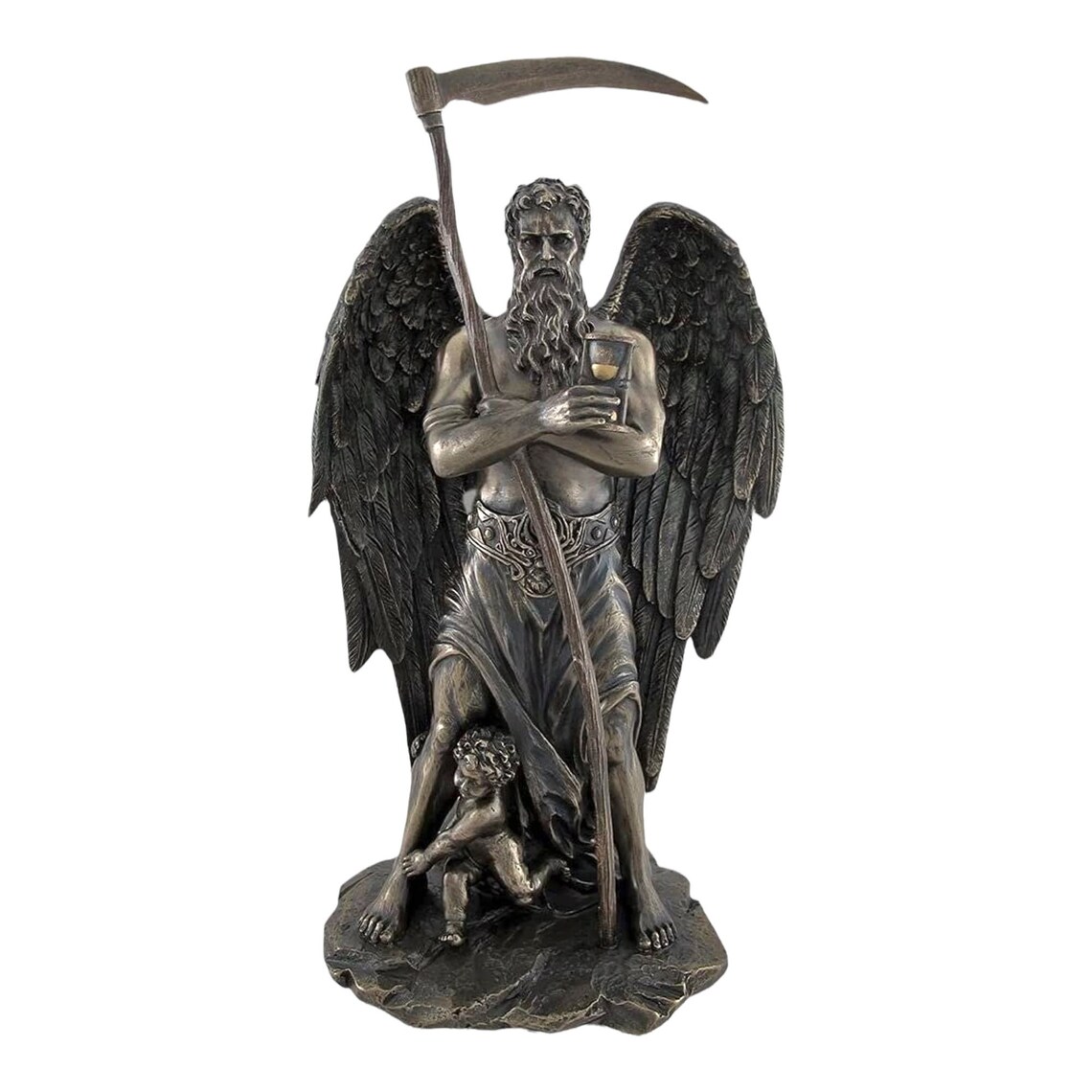 Chronos Father Time Standing With Child Playing at His Feet - Etsy