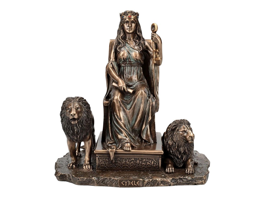 Cybele Rhea Ancient Greek Mother of Gods Cold Cast Bronze & Resin ...
