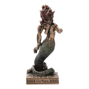 Medusa the Gorgon Snake Head Creature Statue Miniature Cold Cast Bronze ...