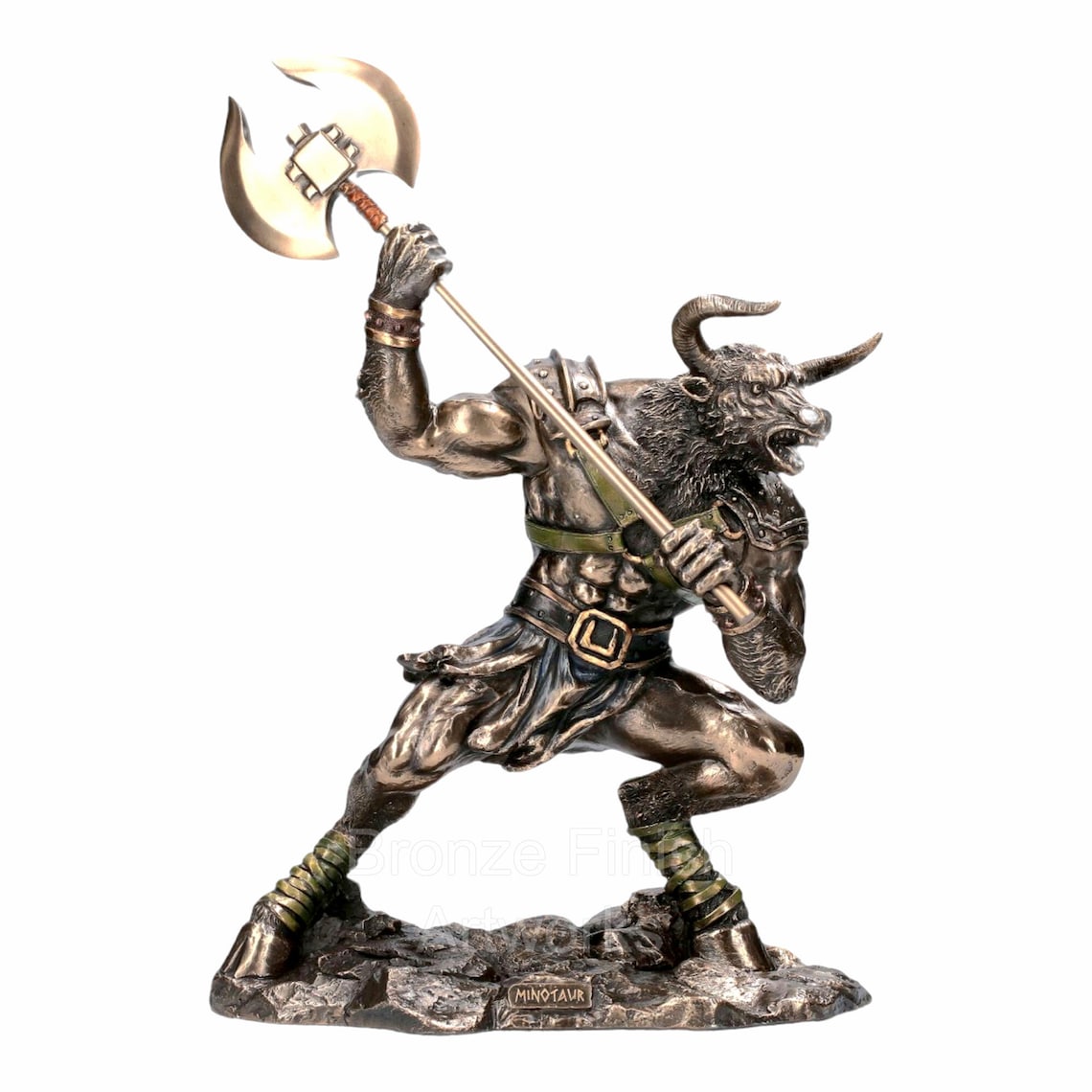 Theseus & the Minotaur Set Fight in the Labyrinth Statue Sculpture ...