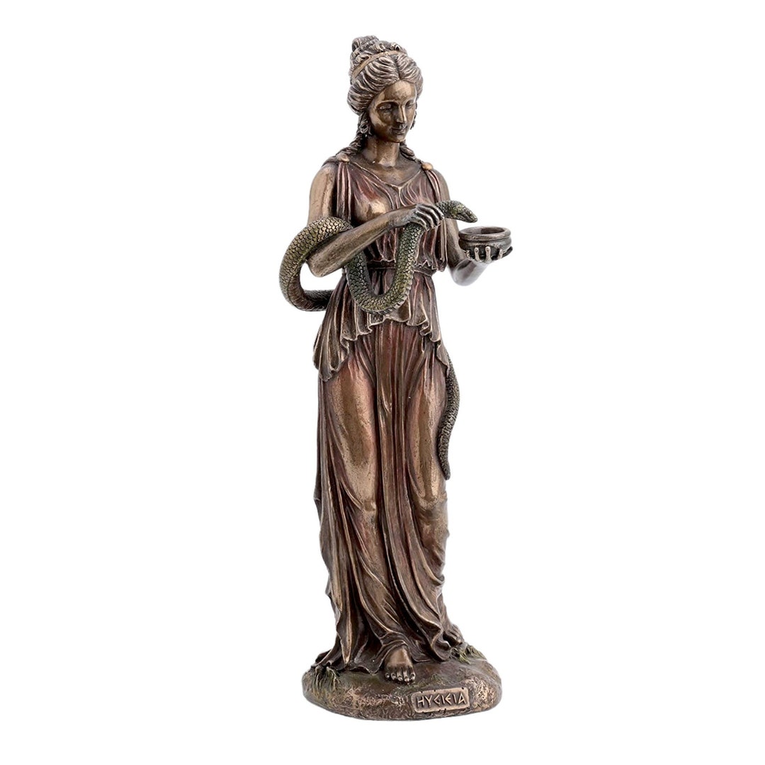 Hygeia Greek Goddess of Health Figurine Cold Cast Bronze & Resin Statue ...