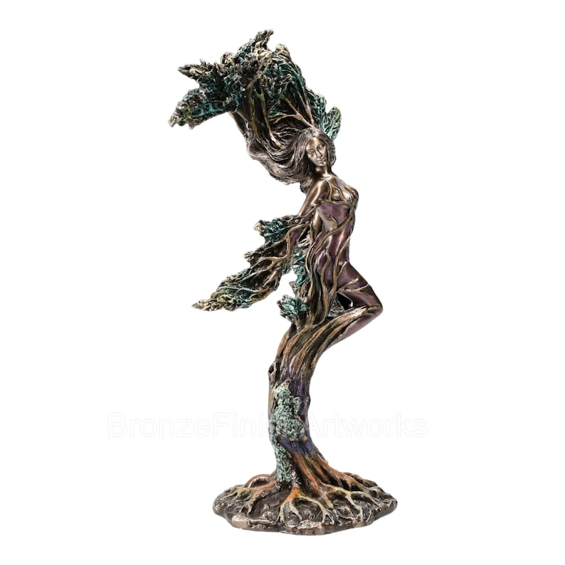 Dryad Forest Nymph Spring Cold Cast Bronze & Resin Statue Sculpture ...