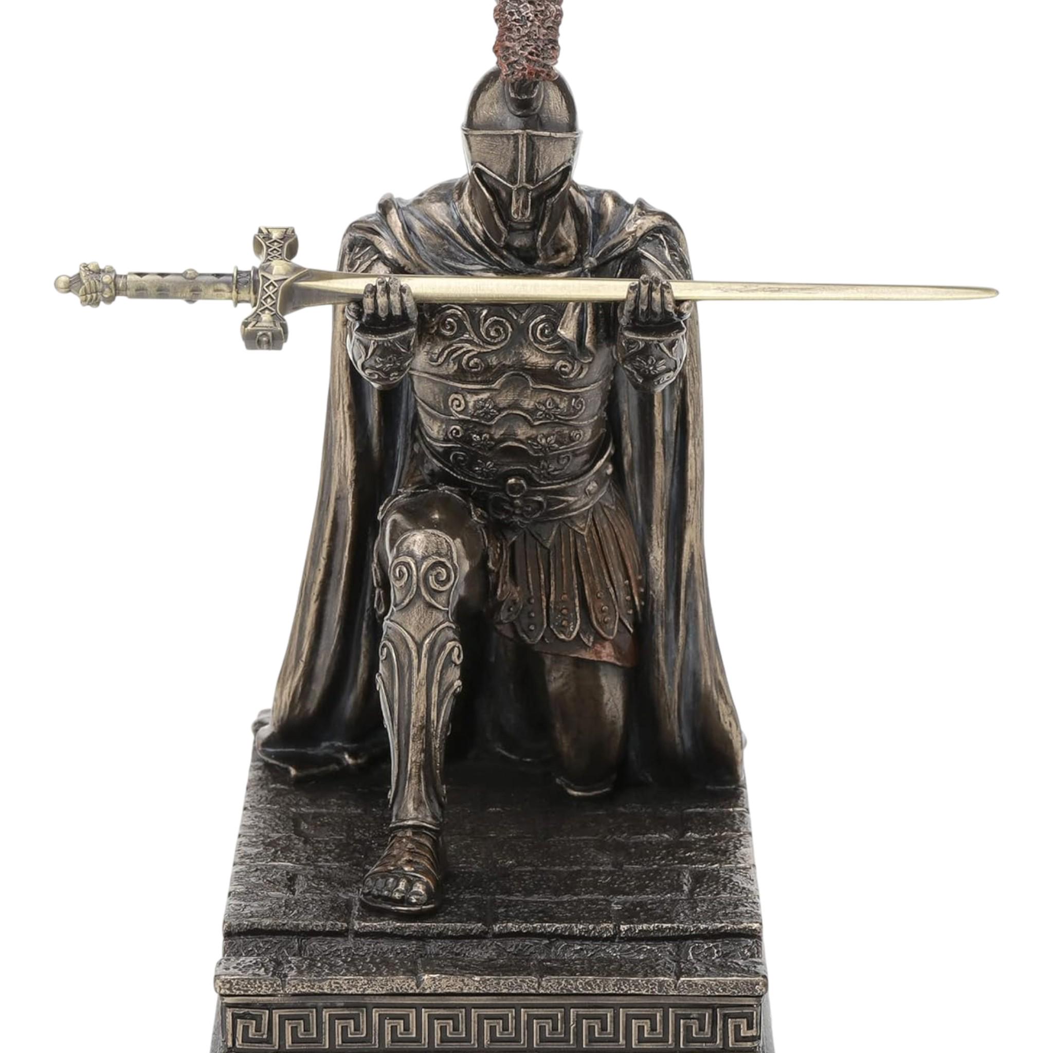 Roman Centurion Kneeling Pen Holder Letter Opener Home Décor Cold Cast ...