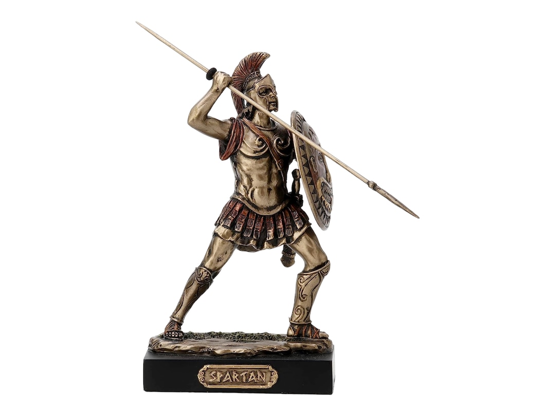 Spartan Warrior Miniature Sculpture Statue Cold Cast Bronze & Resin ...