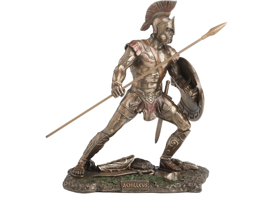 Greek Hero Achilles Trojan War Cold Cast Βronze & Resin Statue ...