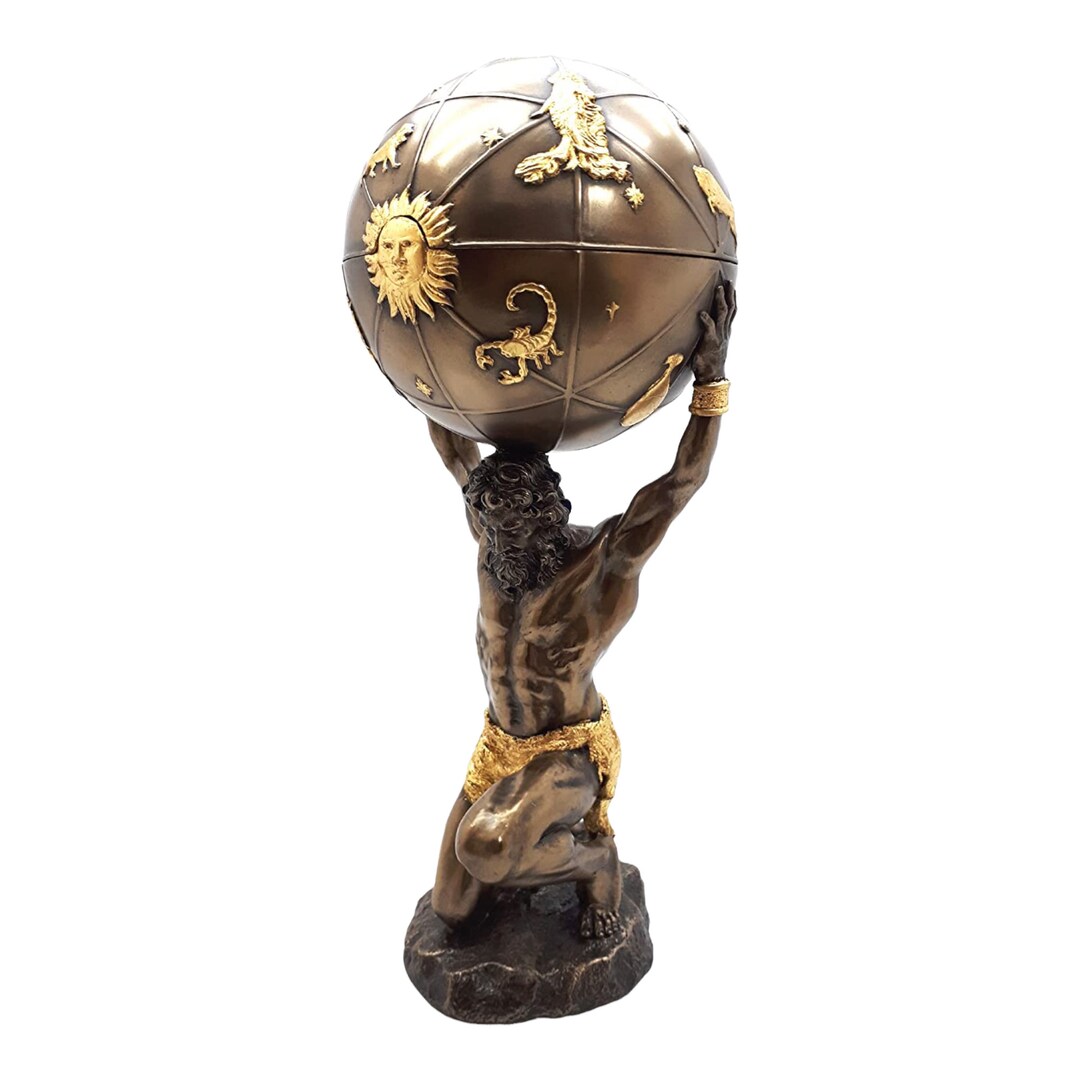 Atlas Titan Celestial Sphere Mythology Greek Cold Cast Bronze & Resin ...