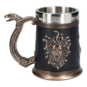 Greek Roman Goddess Medusa Stainless Steel Beer Tankard Tumbler Cup ...