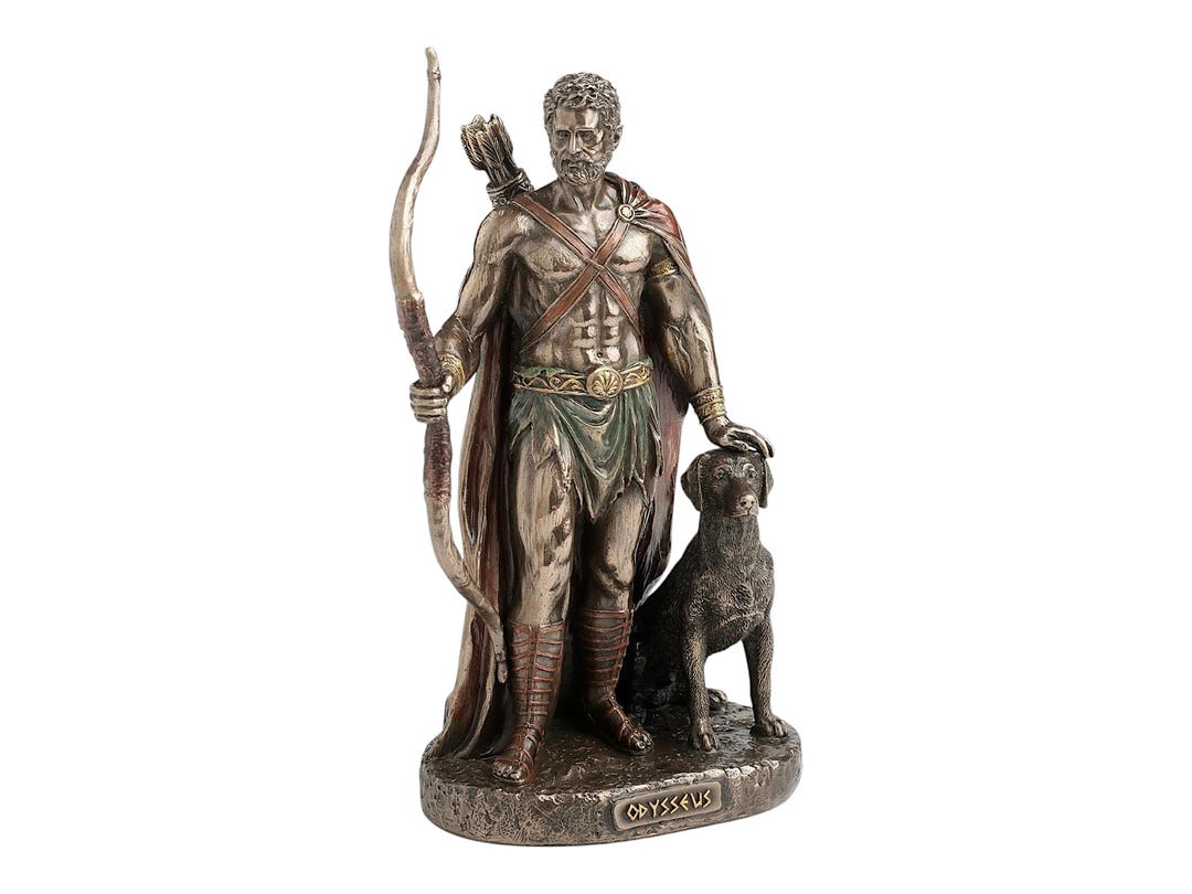 Odysseus With His Faithful Dog Argos Ithaca King Warrior Cold Cast ...