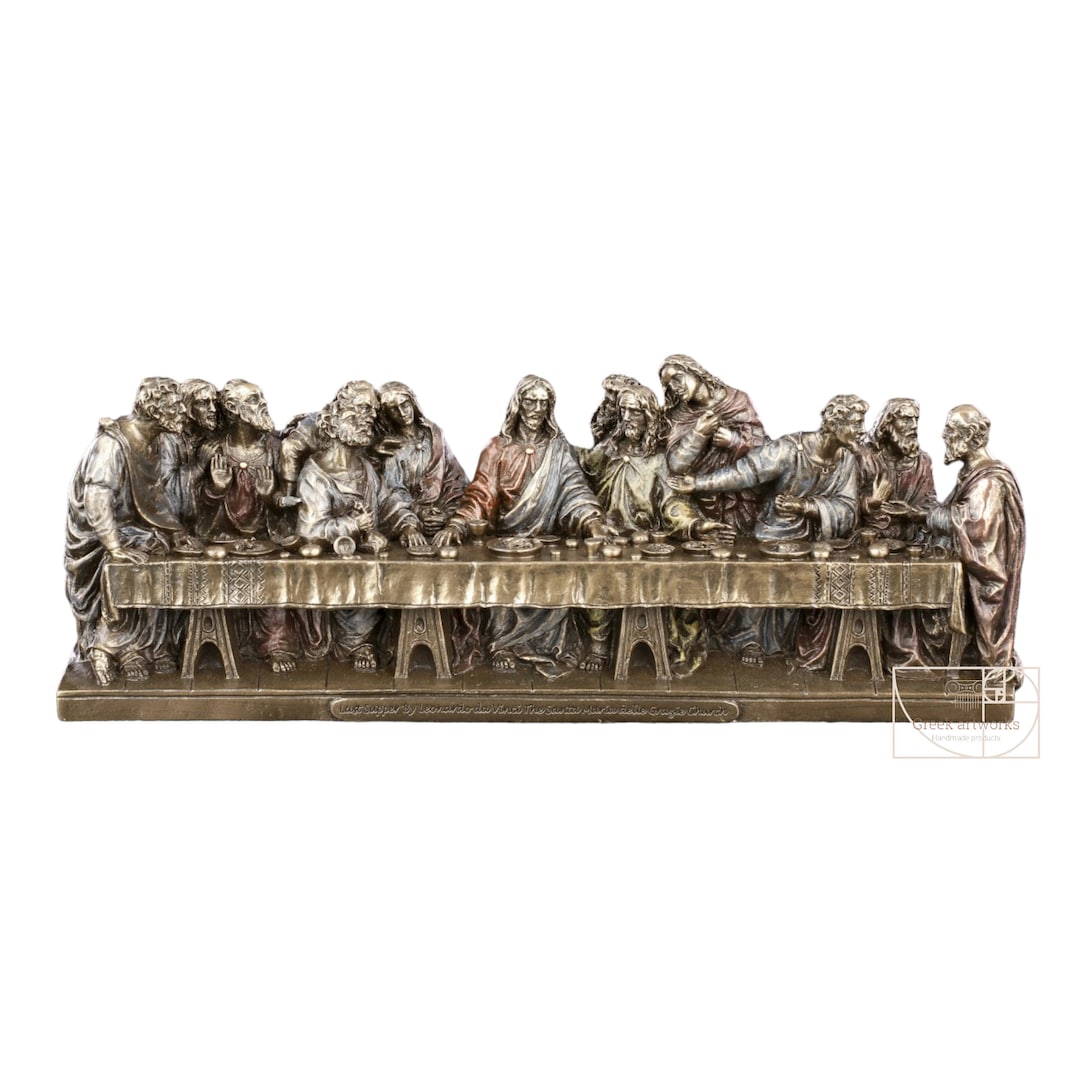 The Last Supper Cold Cast Bronze & Resin Statue Sculpture Copy Replica ...