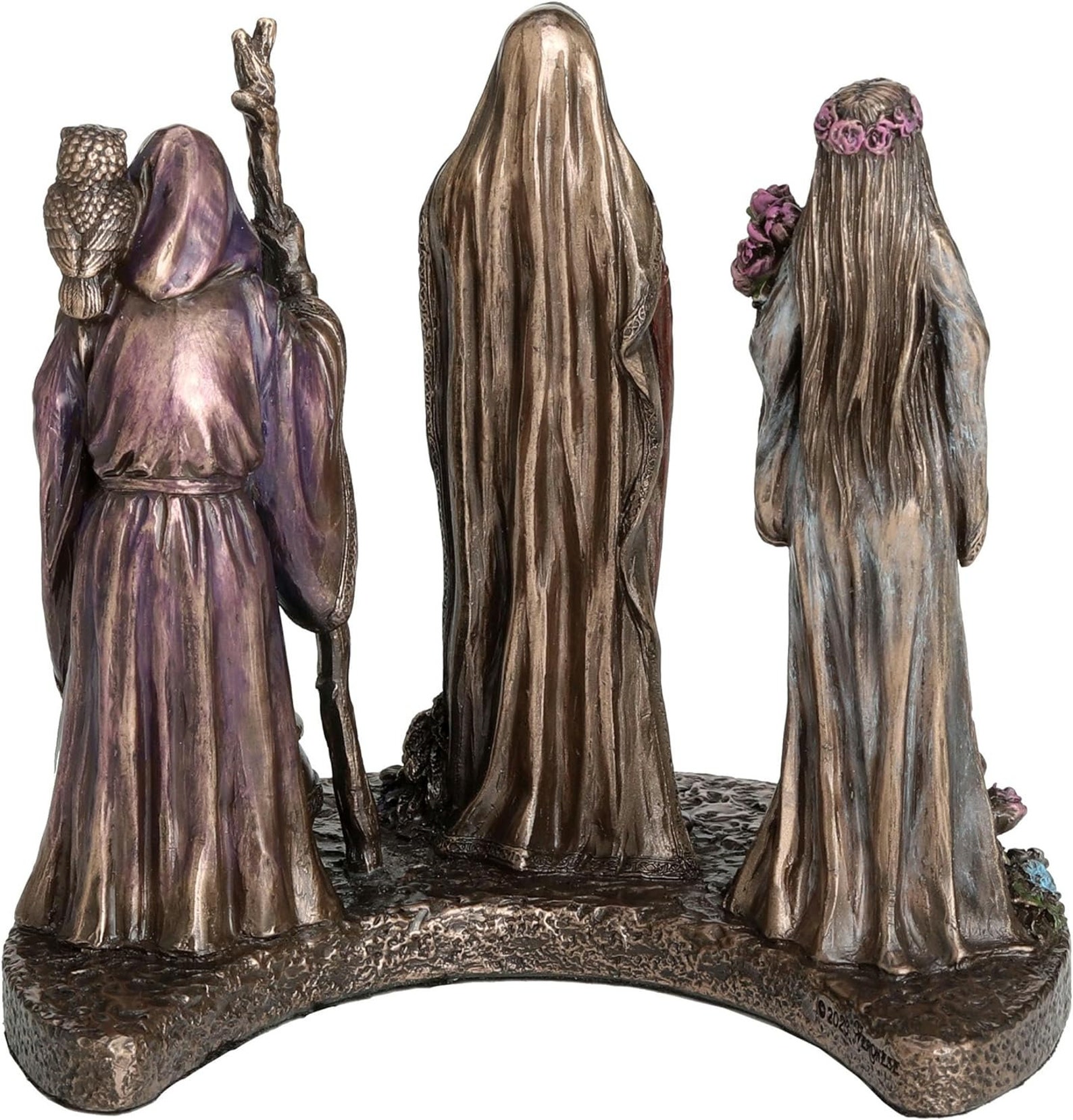 Triple Moon Goddess Maiden Mother and Crone Cold Cast Resin Bronze ...
