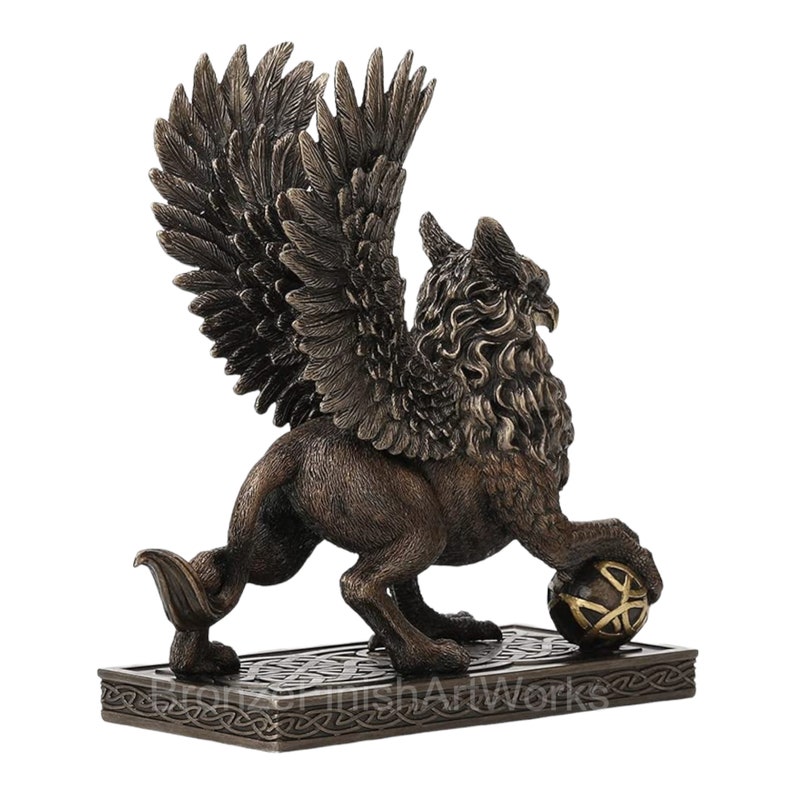 Celtic Griffin Greek Mythology Claw on Sphere Figurine Cold Cast ...
