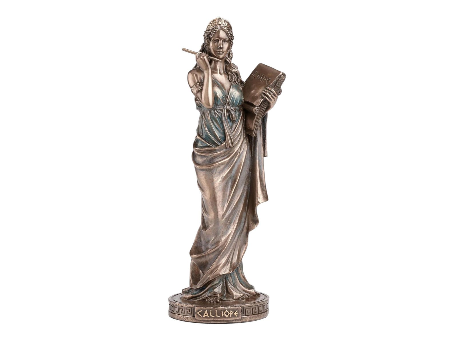 Calliope the Greek Muse of Epics Cold Cast Bronze & Resin Statue ...
