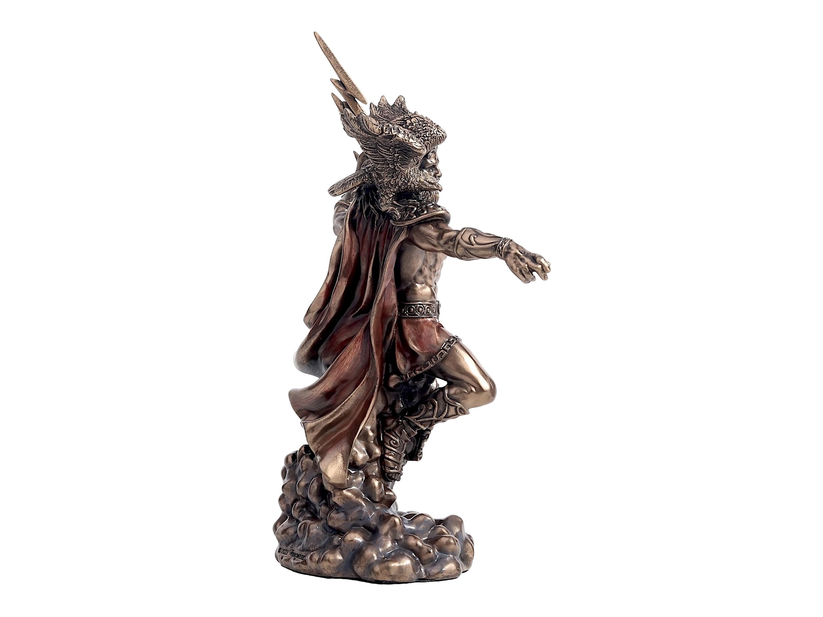 Zeus the Greek God of the Sky Cold Cast Bronze & Resin Statue Sculpture ...