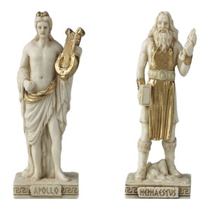 Set 12 Twelve Greek Roman Olympian Gods Pantheon Cold Cast Bronze ...