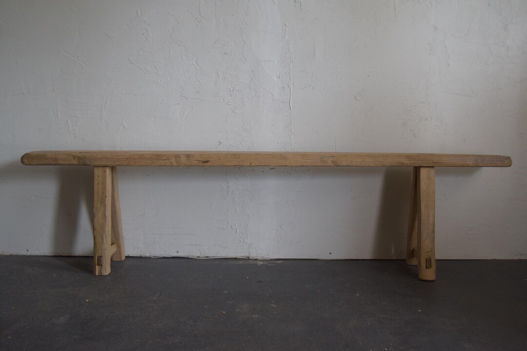 79 Long Slender Wood Bench - Etsy