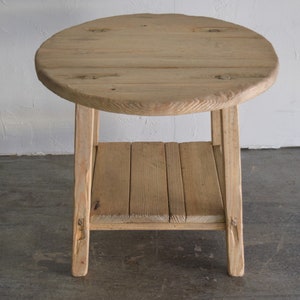 Made to Order: Large Unique Round Table With Shelf - Etsy