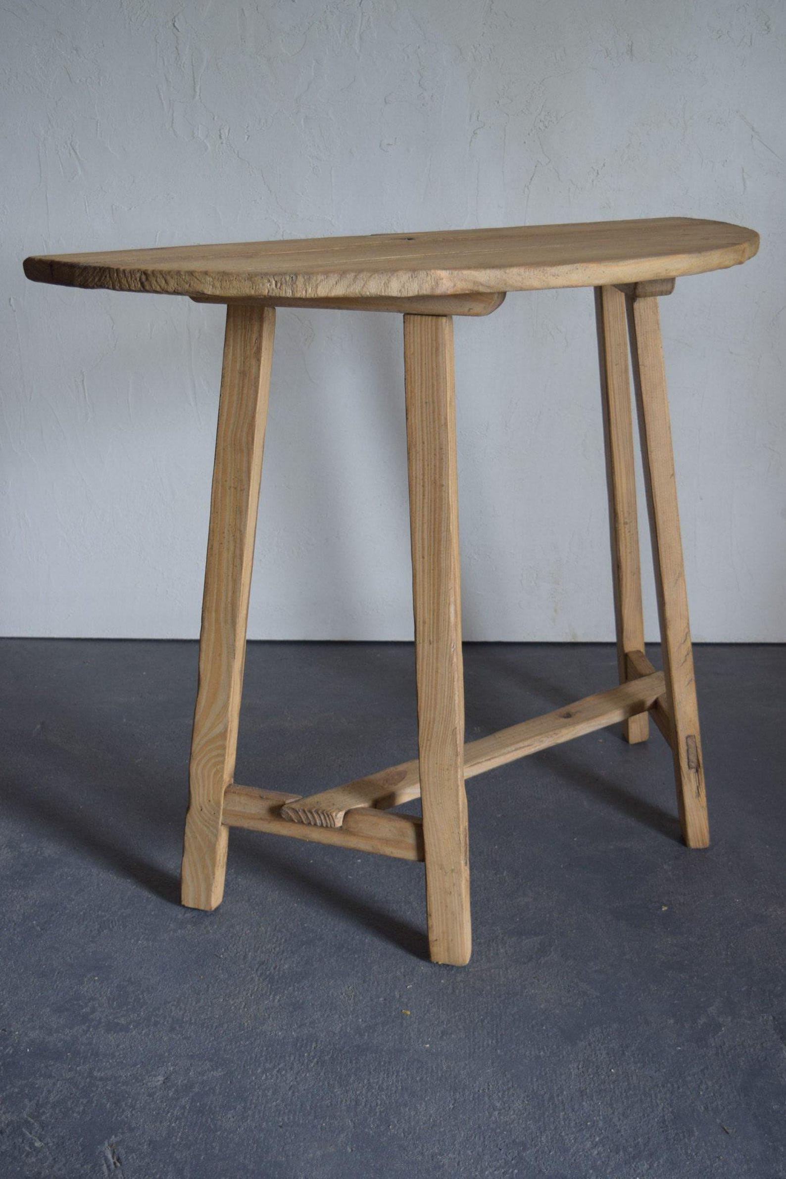 Demilune Accent Table Thin Top - Etsy