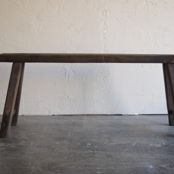 Dark Wood Bench - Etsy