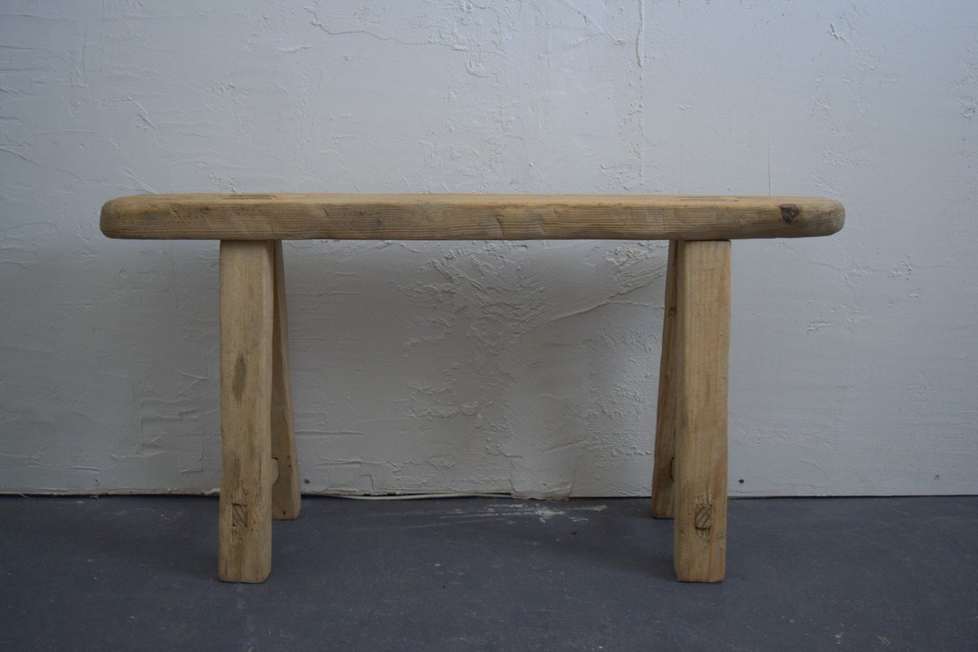 Small Wooden Slender Bench 39 L - Etsy