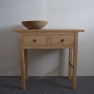 Made to Order: Solid Wood Console Table With Two Drawers - Etsy