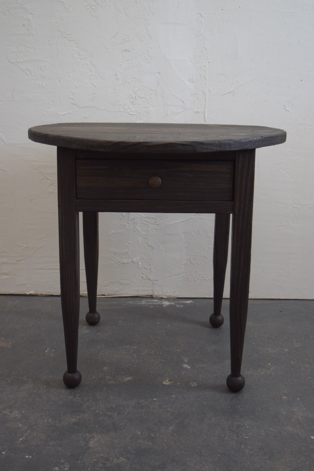 Made to Order: Round Accent Table With Drawer - Etsy