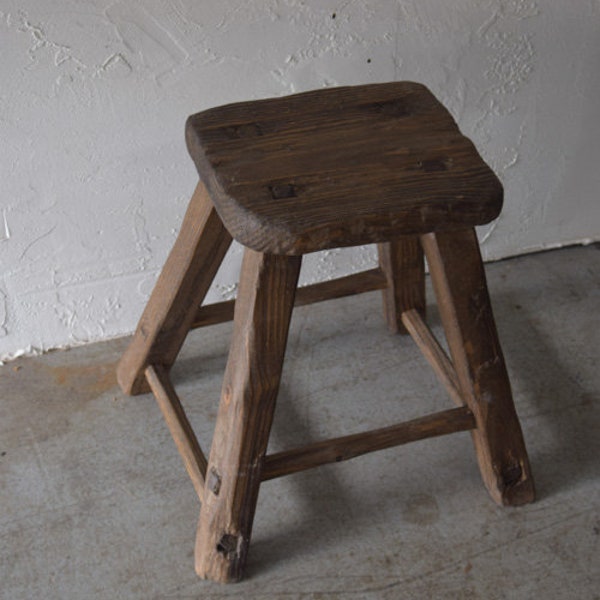 Old Wooden Stool - Etsy