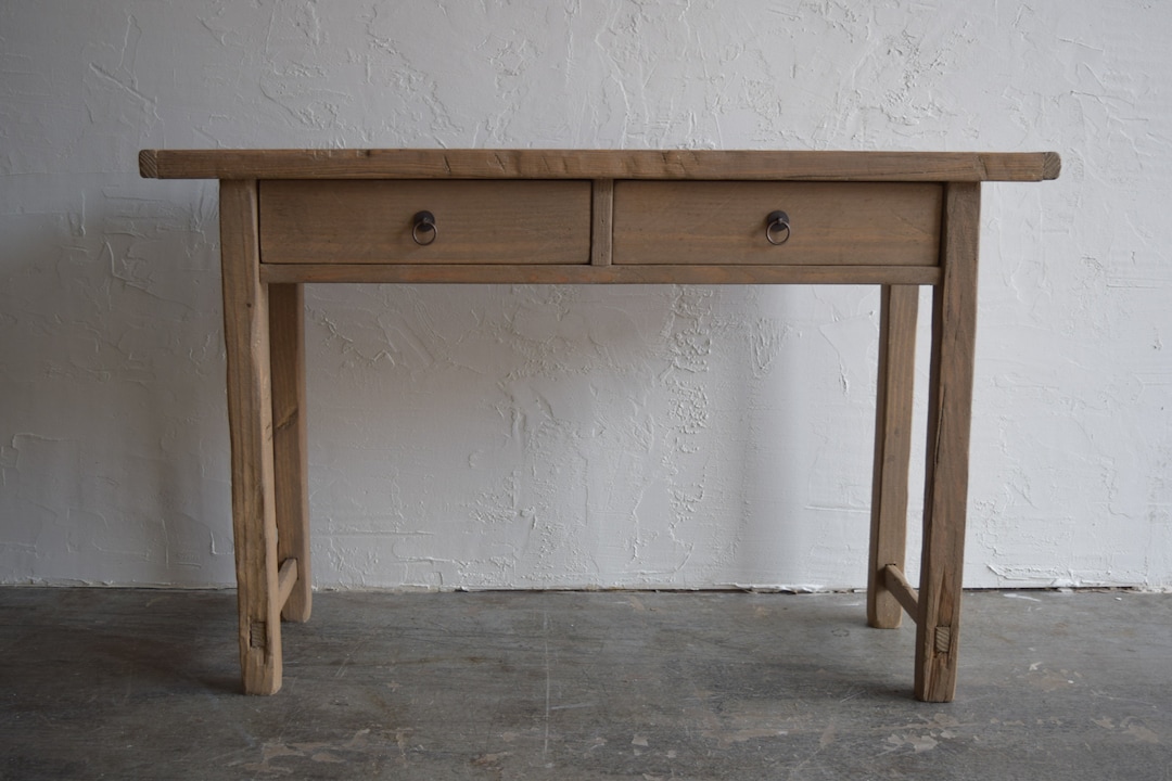 Made to Order: Solid Wood Console Table With Two Drawers - Etsy
