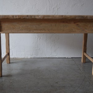 Solid Wood Table W/two Drawers - Etsy