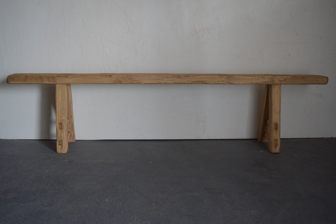 Made to Order: Long Slender Wood Bench Antique-inspired 79 L - Etsy
