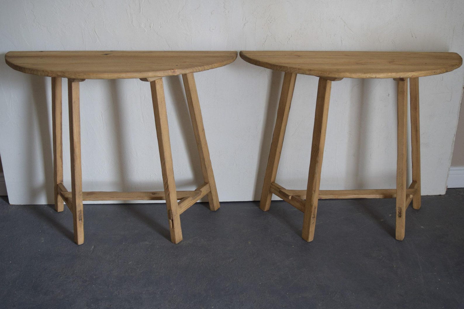 Demilune Accent Table Thin Top - Etsy