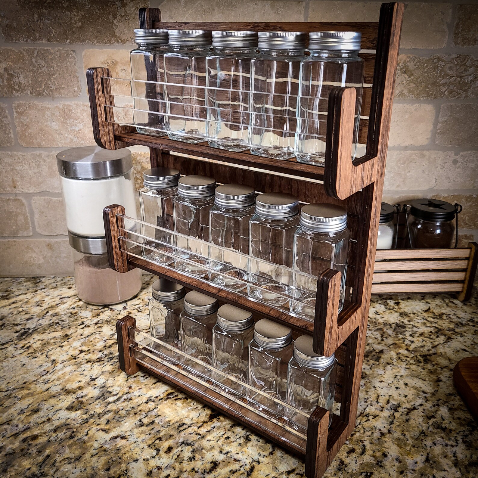 Spice Rack Wood Multiple Options 2 Sizes Versions Storage - Etsy