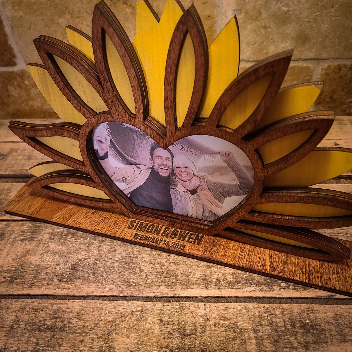 Heart Frame Sunflower Heart Frame Sunflower Decor Digital - Etsy