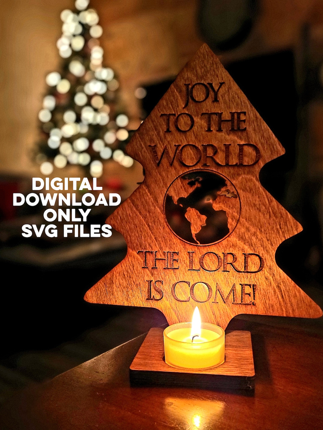 Joytotheworld_tree DIGITAL SVG FILE Download Only - Glowforge and Other ...