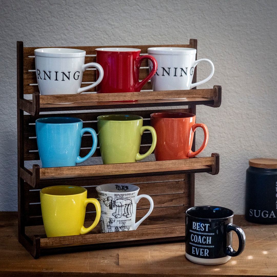 Coffee/tea Cup Rack Mug Shelf Coffee Cup Holder Hanging - Etsy