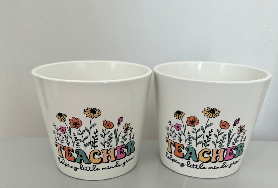 Personalised Teacher Plant Pots - Etsy